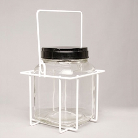 3.5 Litre Clear Glass Jar with Wire Cage for Aviation Fuel Sampling ...
