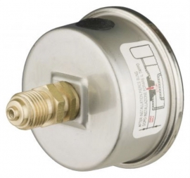 Pressure Gauge, Glycerine Filled, Rear Connection, 63mm Dia. 15 to ...